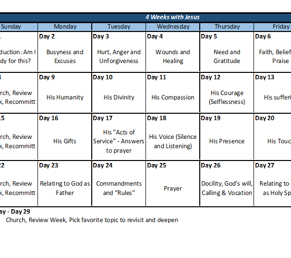 4 Weeks with Jesus - A Devotional Workbook for Building a Lasting ...