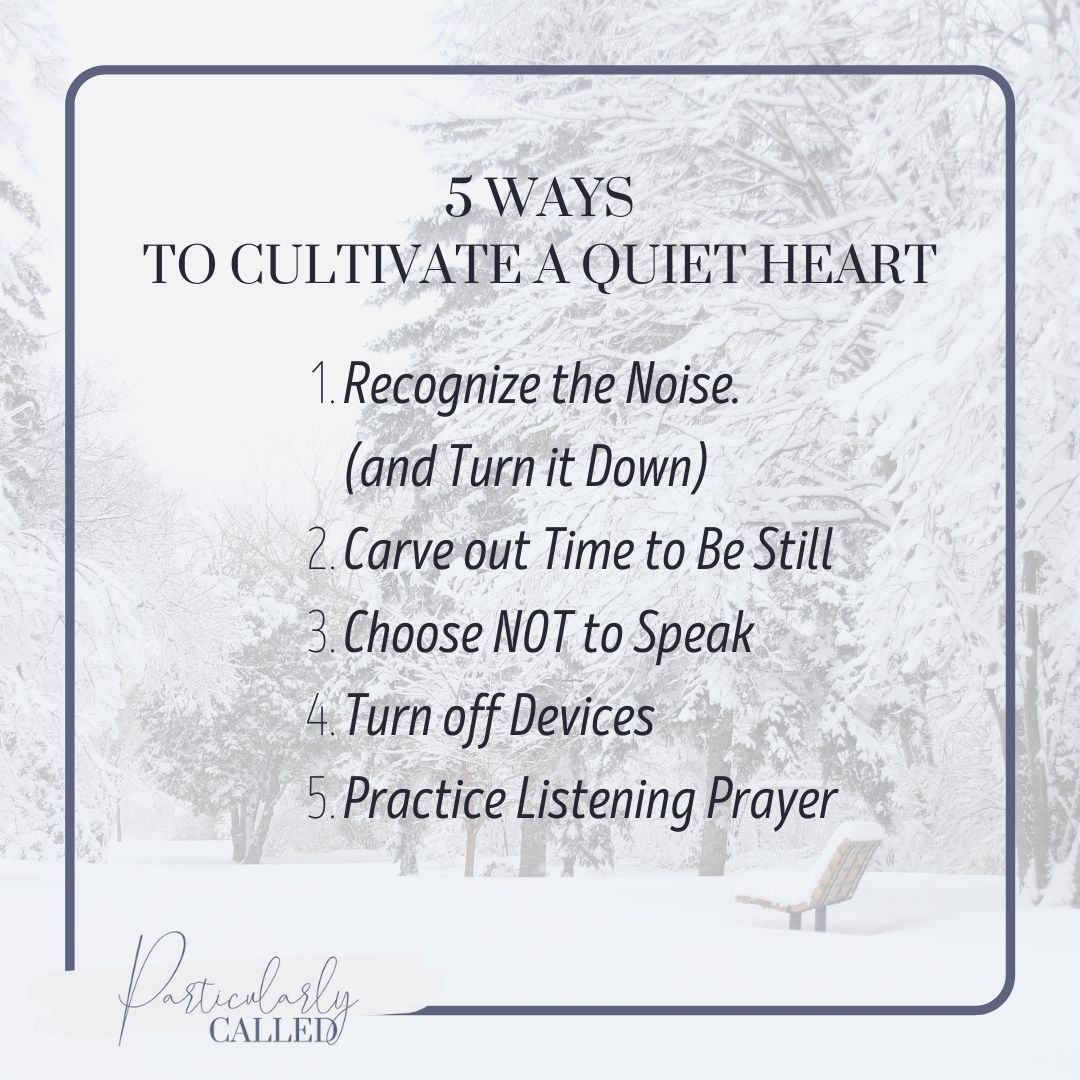 5 Practical Ways to Cultivate a Quiet Heart - ParticularlyCALLED